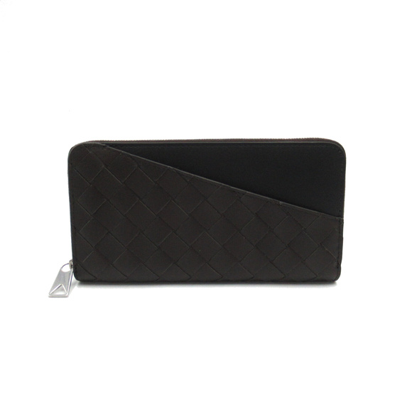 Bottega Veneta | Bags | Bottega Veneta Round Long Wallet Brown Black ...